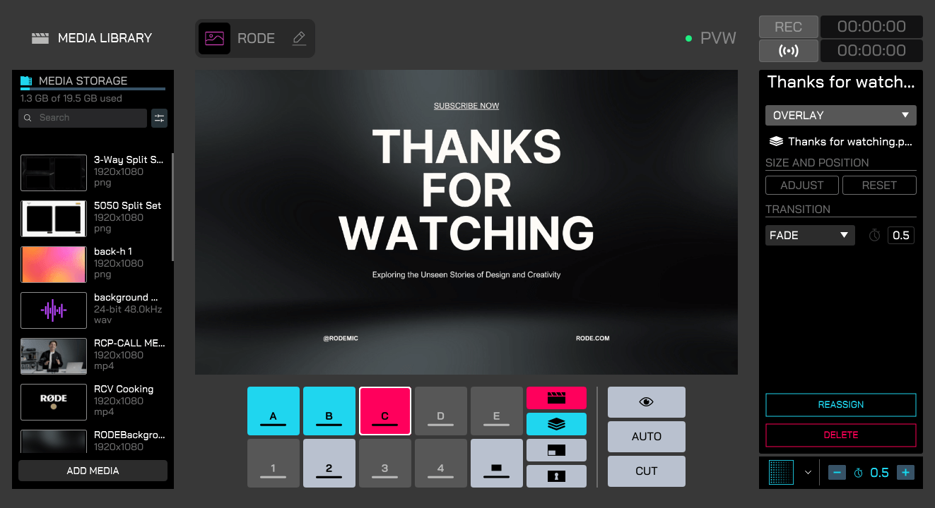 RØDECaster Video S User Guide | Building and Using Scenes | RØDE (US)